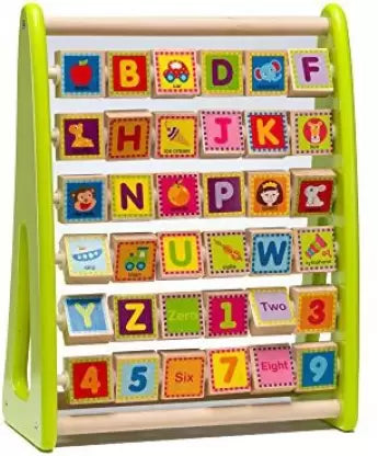 Wooden Alphabet Abacus Activity Center