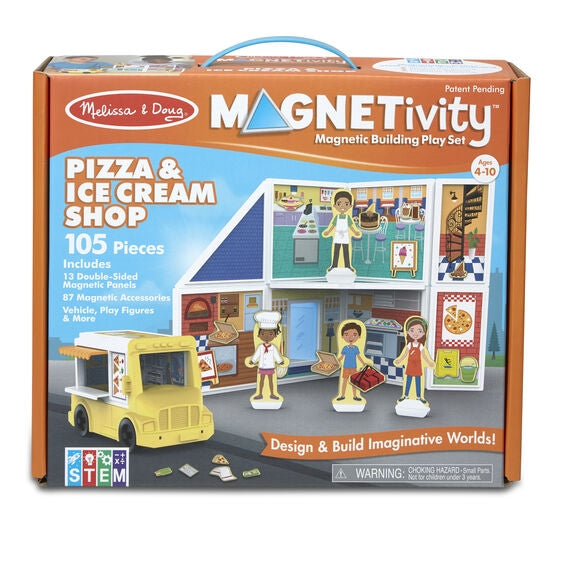 Magnetivity Magnetic Building Play Set Pizza & Ice Cream Shop